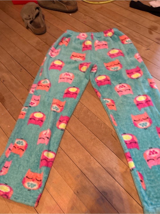 Pajamas | Kids Cozy Fleece Pajama Pants Teal With Pink Owl Print | Poshmark